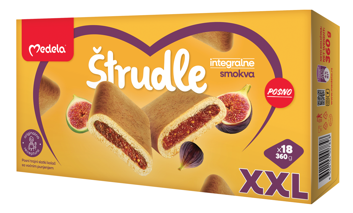 Štrudla MEDELA integralna smokva posna 360g - Cenoteka