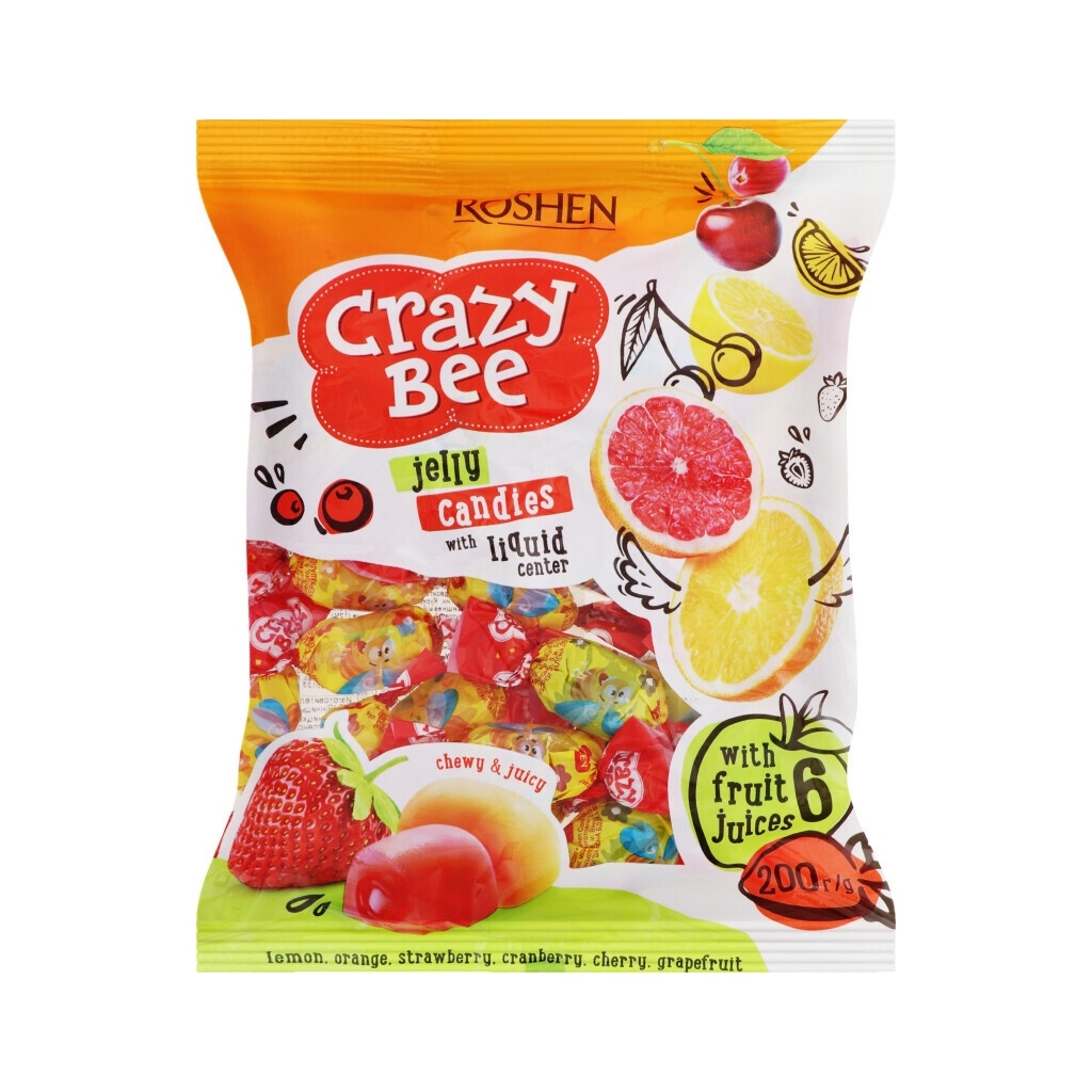 Gumene bombone ROSHEN Crazy bee voćni mix 200g - Cene i Akcije