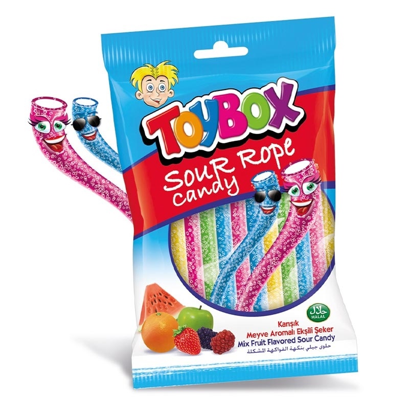 Gumene bombone TOY BOX sour rope candy 80g - Cene i Akcije