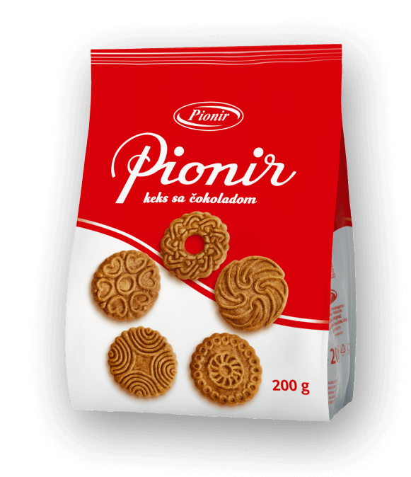 Keks PIONIR sa čokoladom 200g - Cenoteka