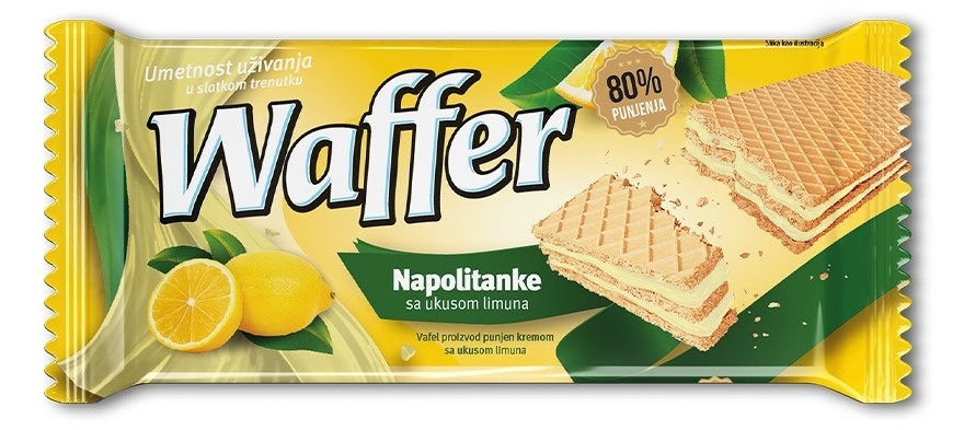 Napolitanke WAFFER limun 170g - Cenoteka