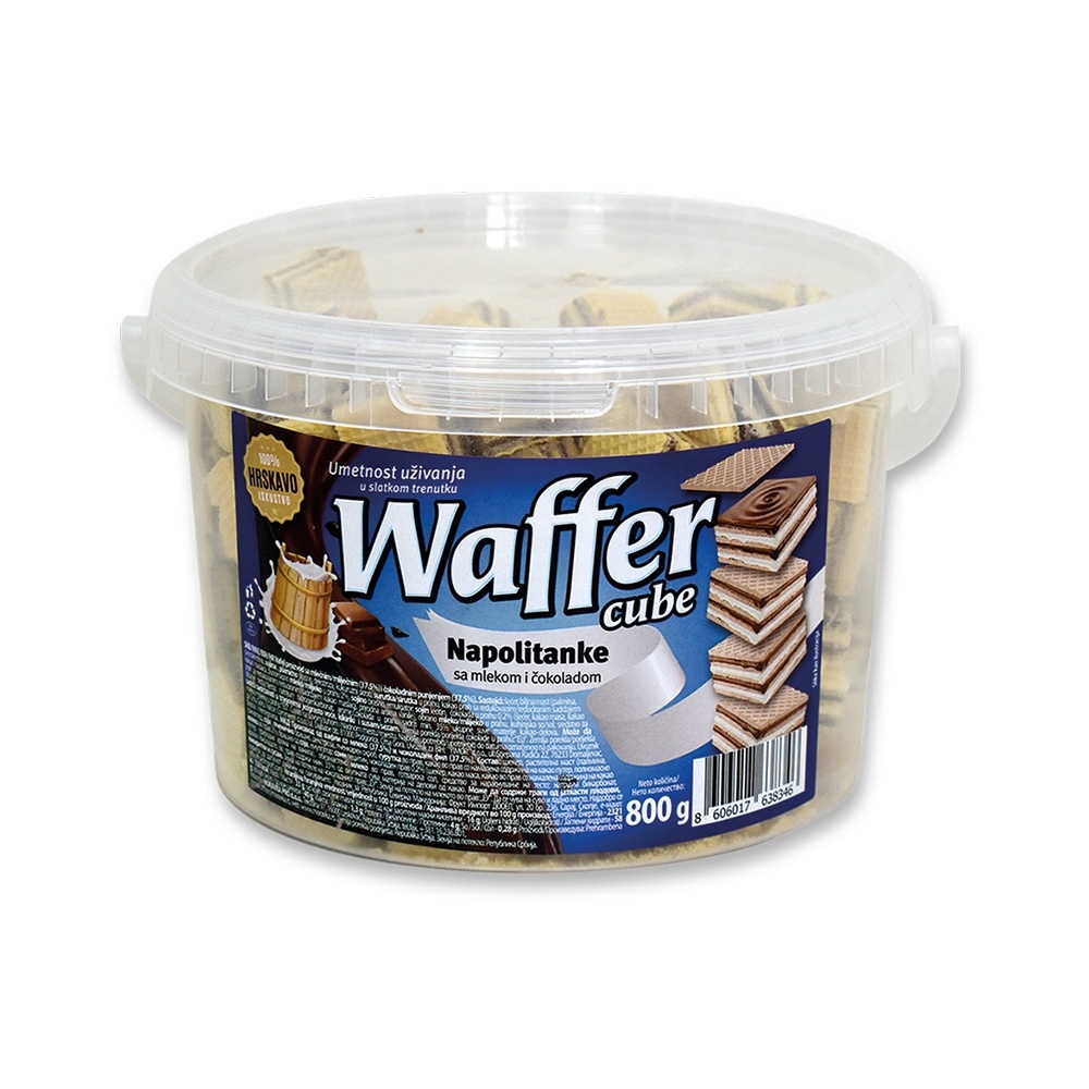 Napolitanke WAFFER mleko čoko kocka 800g - Cenoteka