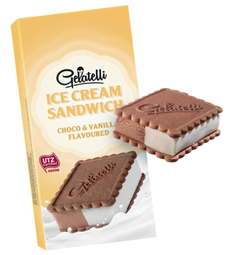 Sladoled GELATELLI keks sendvič 120ml - Cene i Akcije