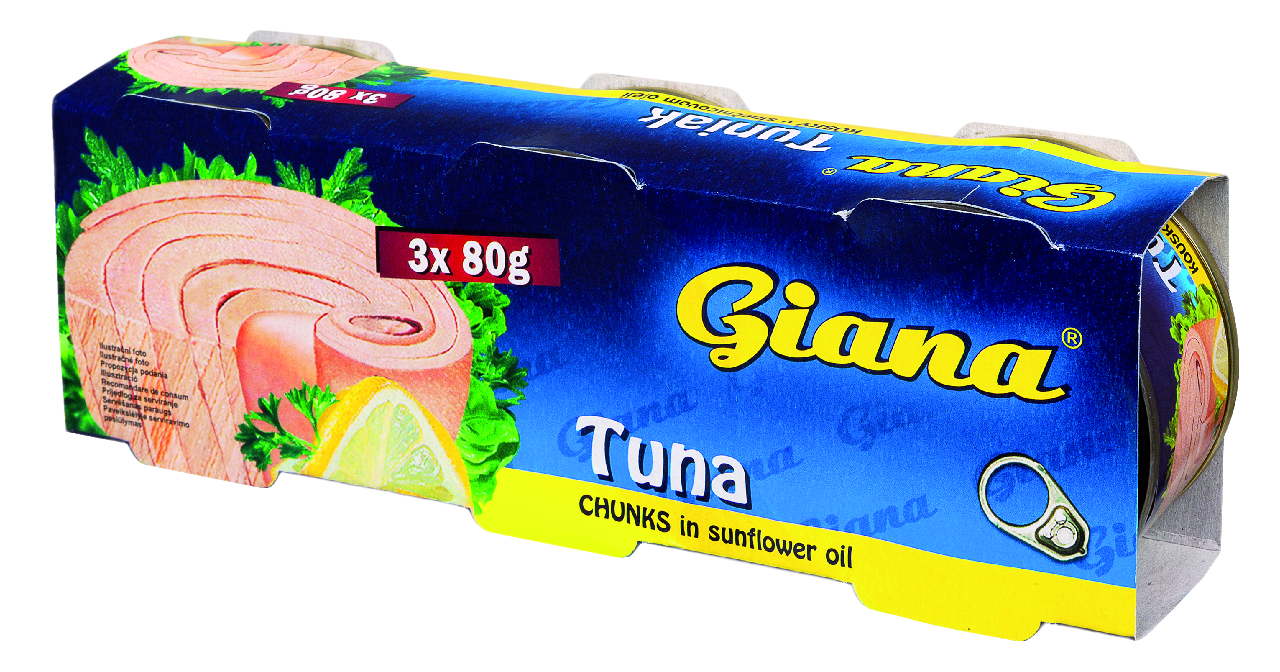 Tunjevina GIANA komadi u ulju 3x80g - Cene i Akcije