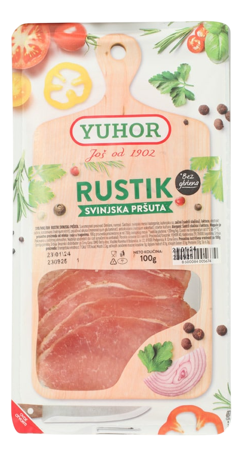 YUHOR Rustik svinjska pršuta slajs 100g - Cene i Akcije