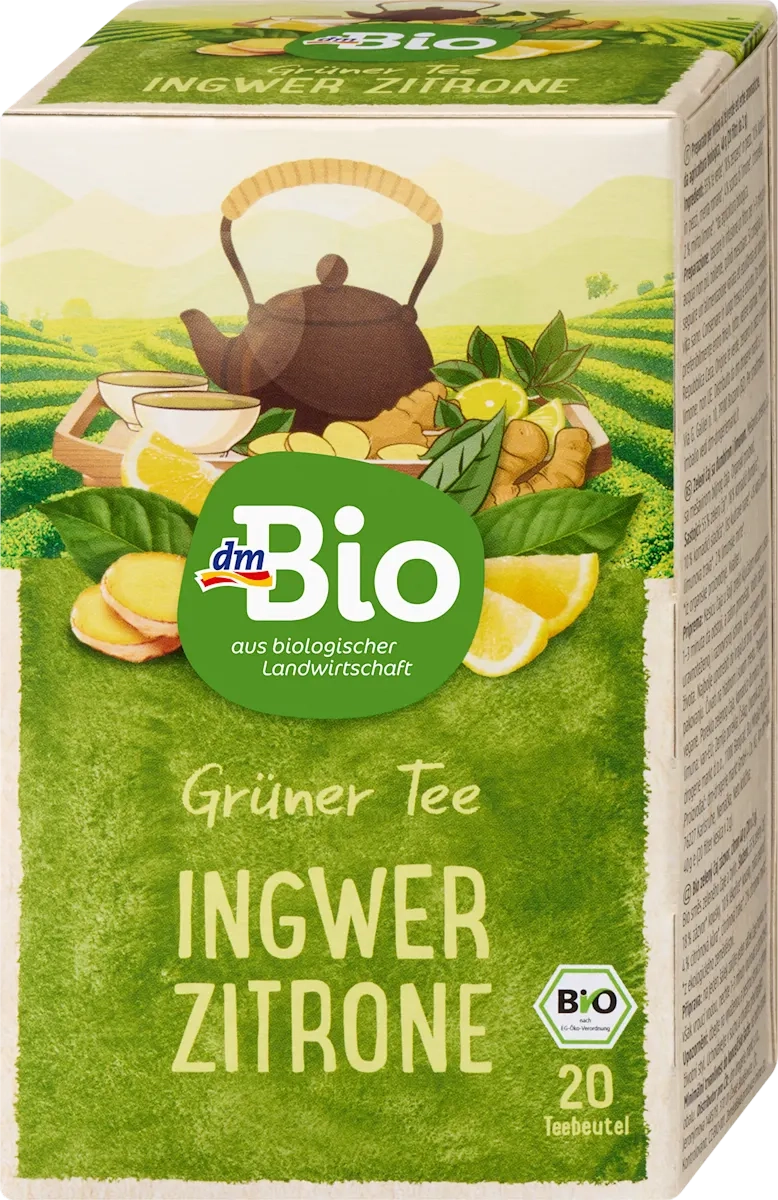 DM BIO zeleni čaj sa đumbirom i limunom 40g - Cenoteka