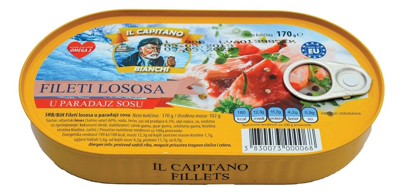 IL CAPITANO fileti lososa u paradajz sosu 170g - Cene i Akcije