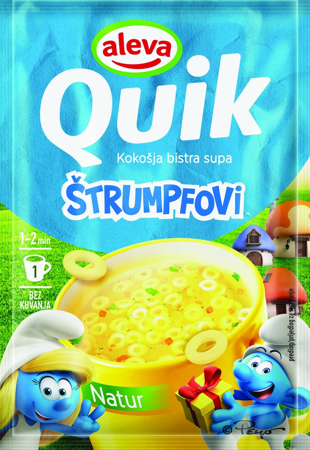 Instant supa QUIK Aleva Štrumpfovi kokošija bistra 12g - Cene i Akcije