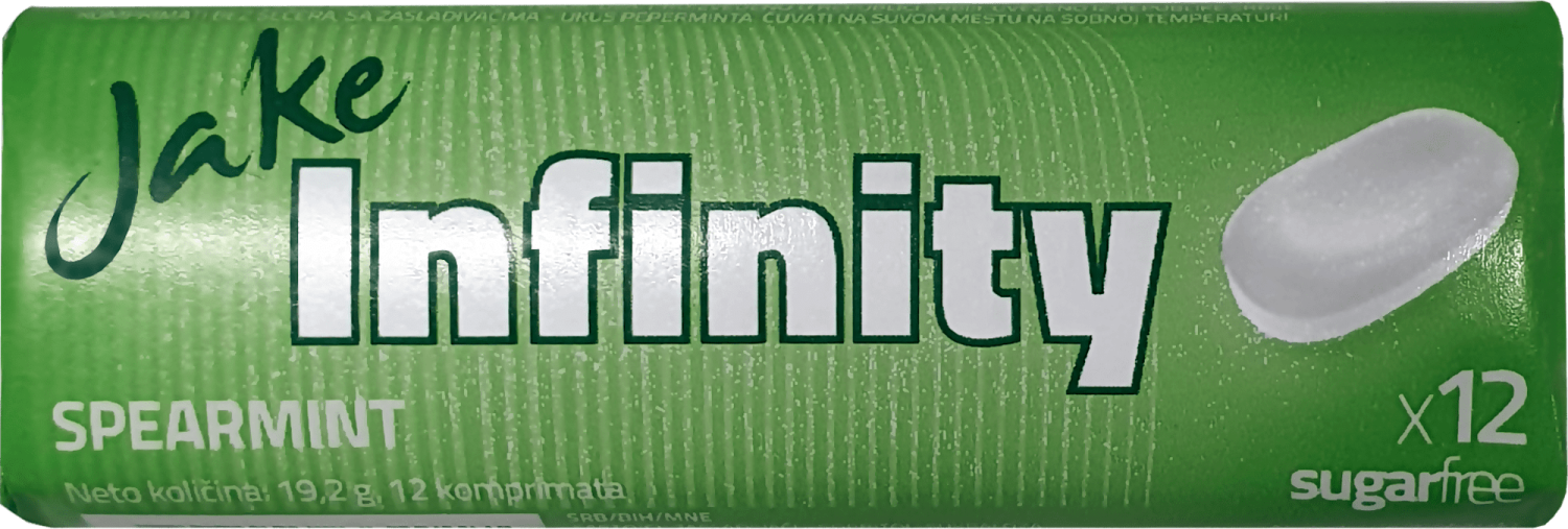 Bombone JAKE INFINITY Spearmint 19g - Cenoteka